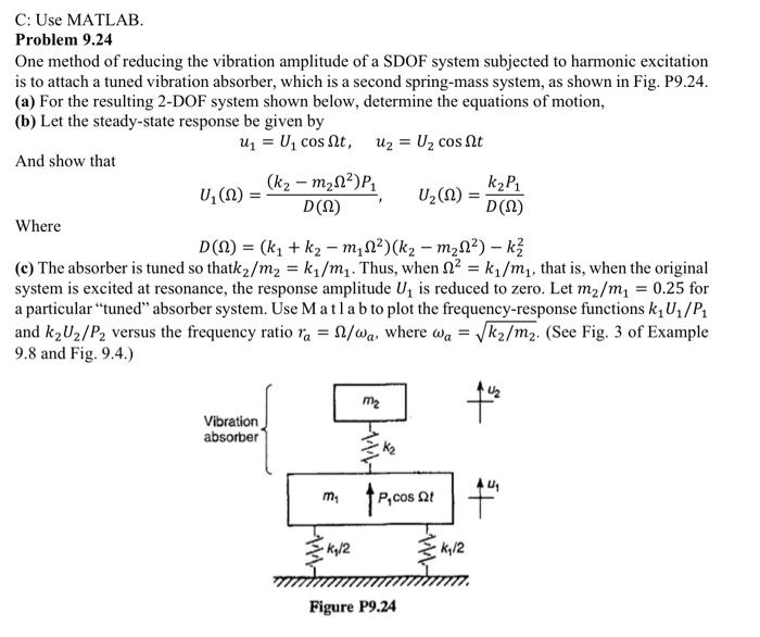 Solved C Use Matlab Problem 924 One Method Of Reducing