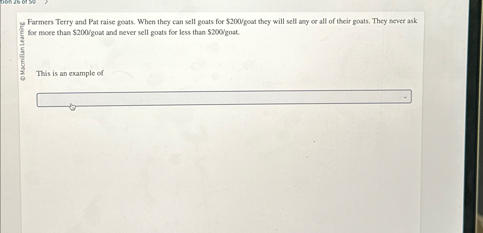 Solved of Farmers Terry and Pat raise goats. When they can | Chegg.com