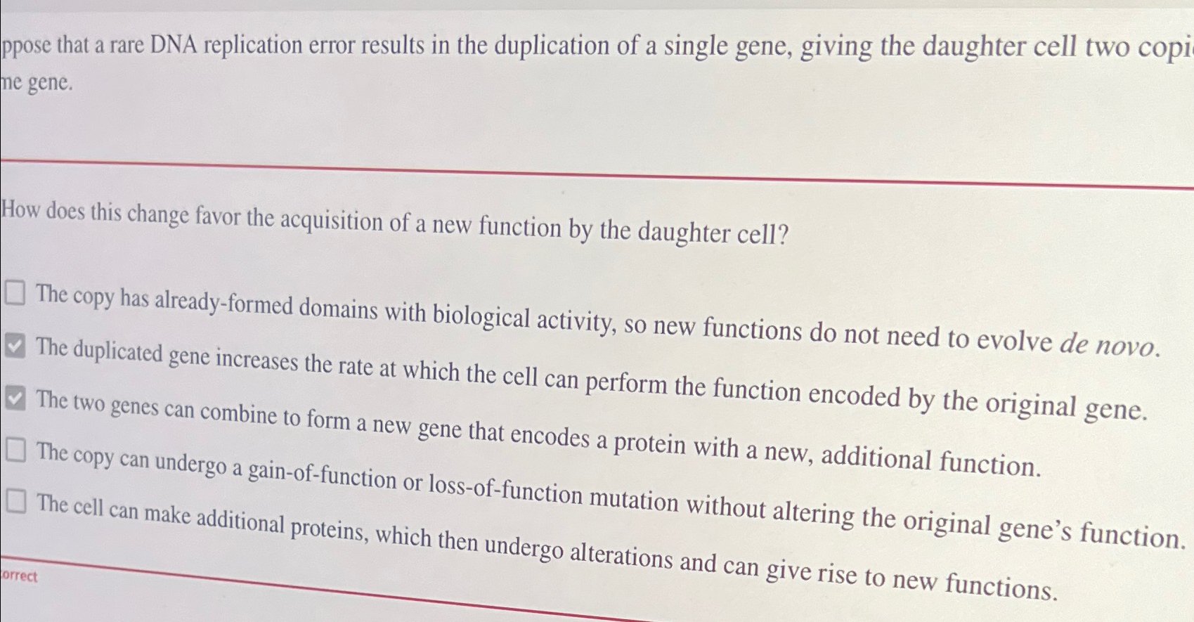 Solved ppose that a rare DNA replication error results in | Chegg.com