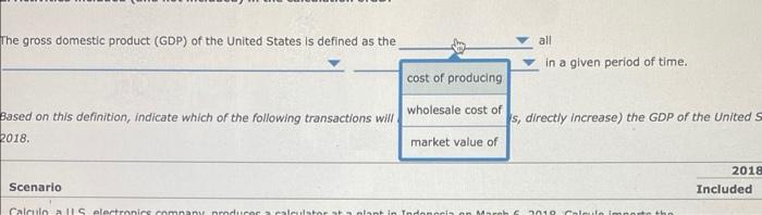Solved 2. Activities included (and not included) in the | Chegg.com