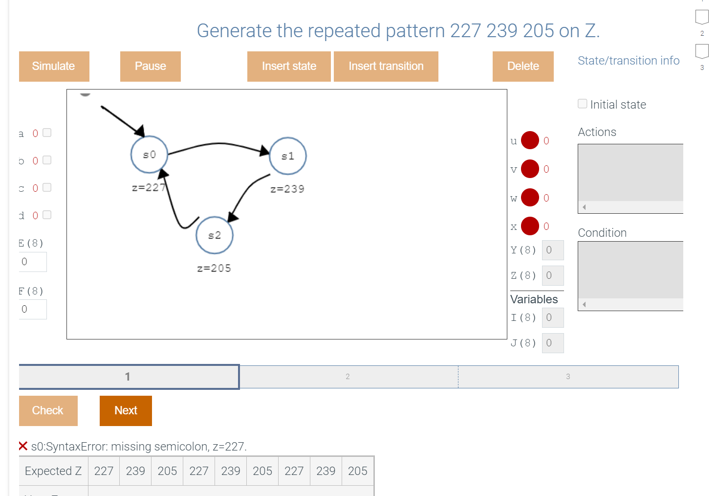 Solved Generate the repeating pattern | Chegg.com