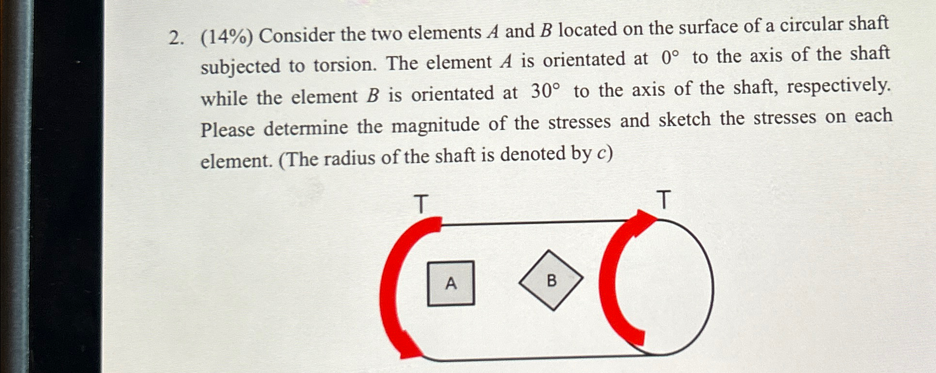 Solved (14%) ﻿Consider the two elements A and B ﻿located on | Chegg.com
