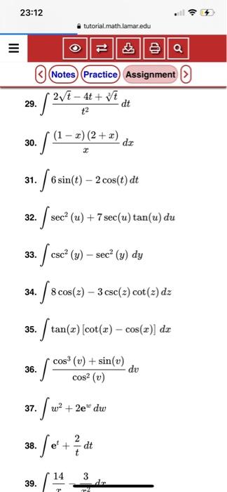 Solved Section 5.2 : Computing Indefinite Integrals - | Chegg.com