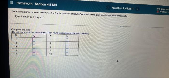 Solved Homework Section 4 8 Mh Question 4 4 8 15 T Hw