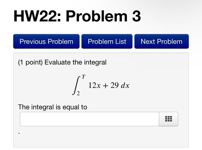 Solved HW22: Problem 3 Previous Problem Problem List Next | Chegg.com