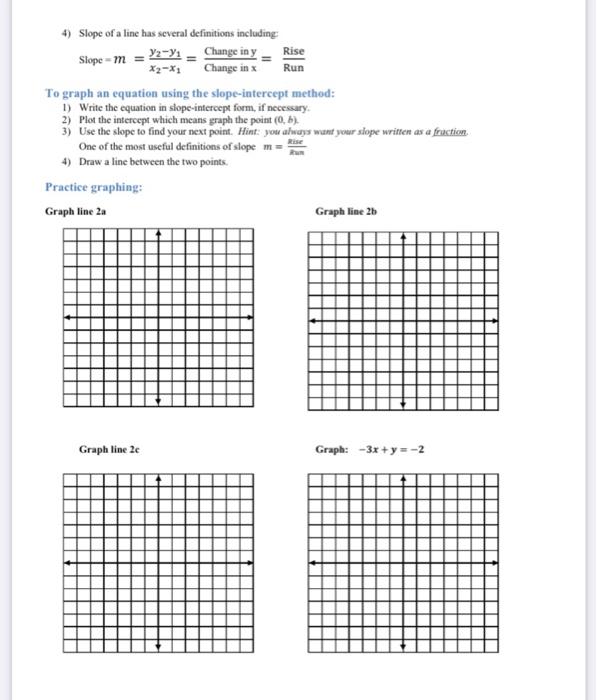 Solved 4) Slope of a line has several definitions including | Chegg.com