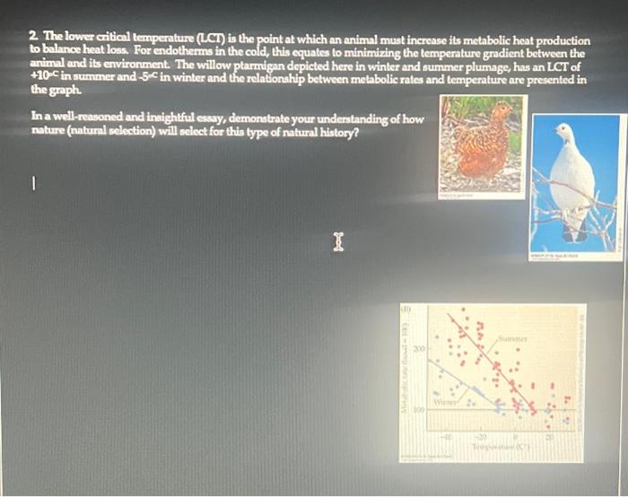 Solved 2. The lower critical temperature (LCT) is the point | Chegg.com