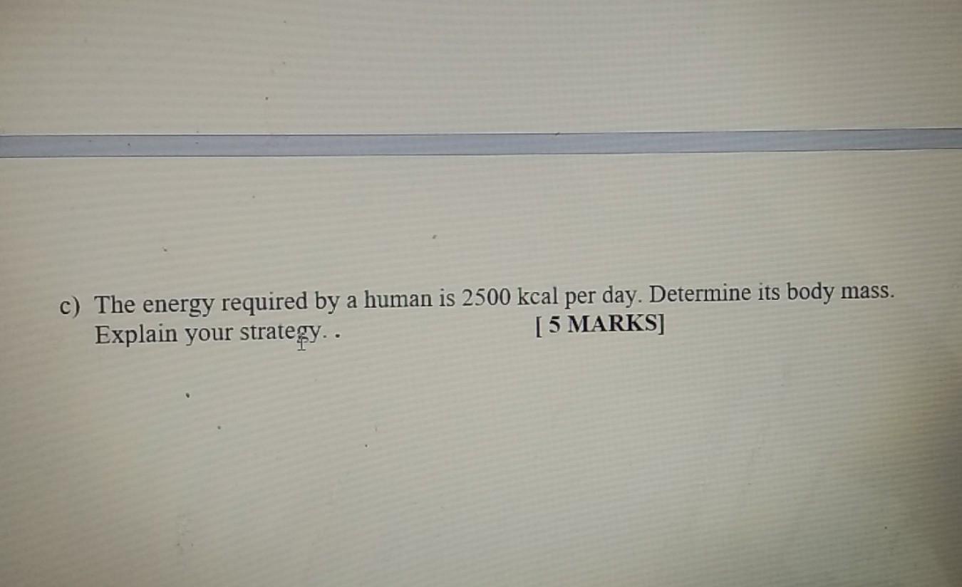 Solved 2. Kleiber's Law states that the energy required per | Chegg.com