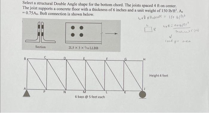 Select a structural Double Angle shape for the bottom | Chegg.com
