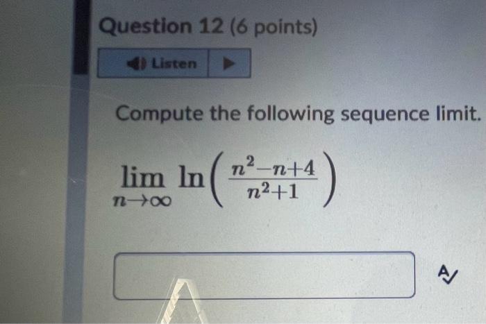 Solved Compute the following sequence limit. | Chegg.com