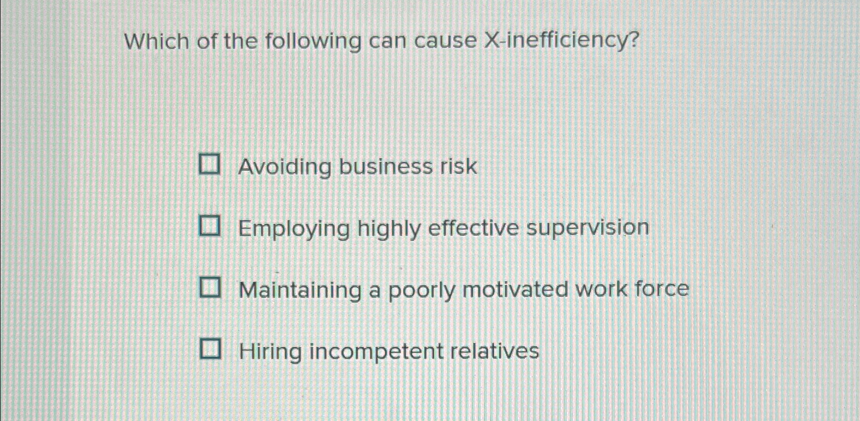 Solved Which of the following can cause | Chegg.com