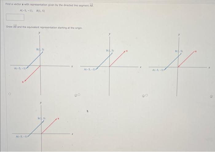 Solved Find a vector a with represenkation given by the | Chegg.com