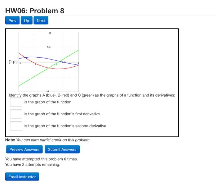 Solved HW06: Problem 8 Prev Up Next (1 pt) Identify the | Chegg.com