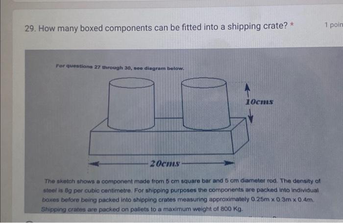 Solved 29. How many boxed components can be fitted into a | Chegg.com