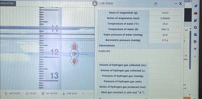 13SIMULATION (A) Lab Data \begin{tabular}{cc|} \hline | Chegg.com