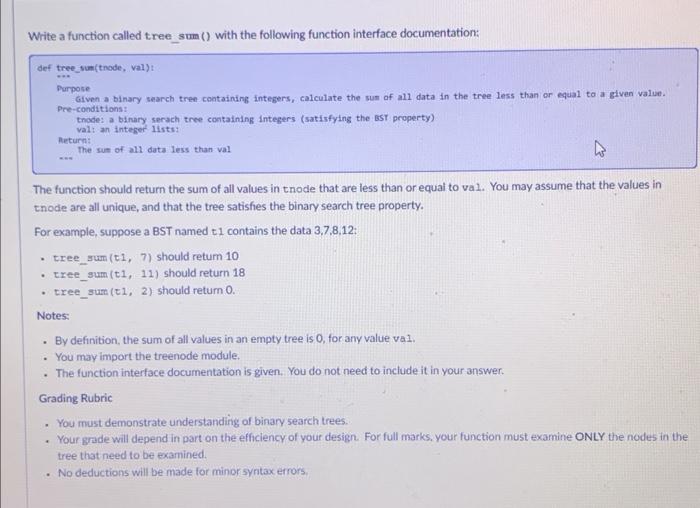 Solved # CMPT 145: Binary trees # Defines the tree node | Chegg.com