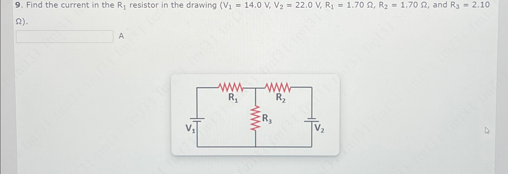 Solved Find the current in the R1 ﻿resistor in the drawing , | Chegg.com