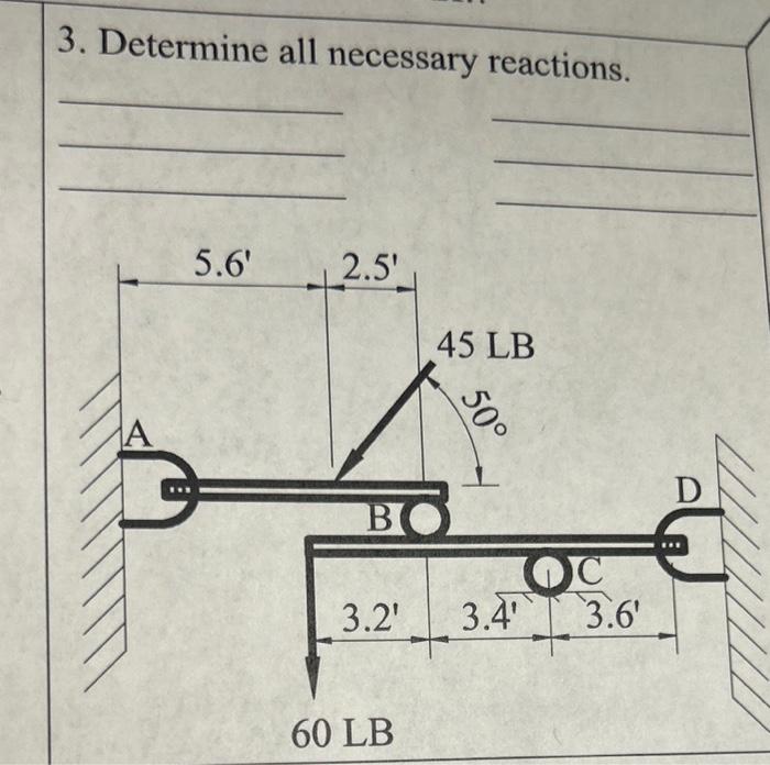 Solved 3. Determine all necessary reactions. | Chegg.com Solved 3. Determine all necessary reactions. | Chegg.com