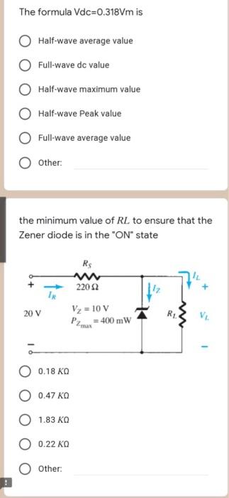 Solved The formula Vdc=0.318Vm is Half-wave average value | Chegg.com
