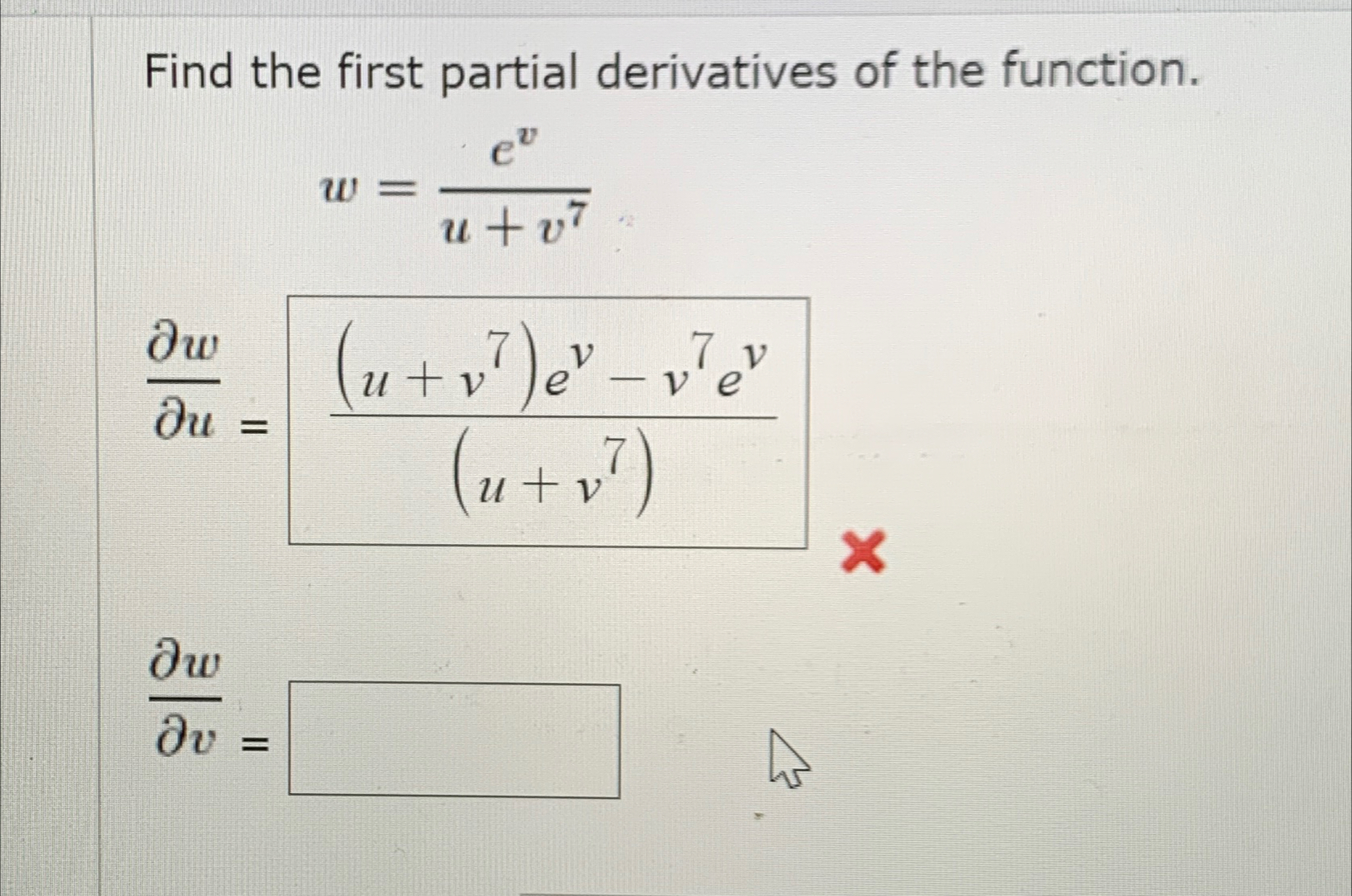 Solved Find the first partial derivatives of the | Chegg.com
