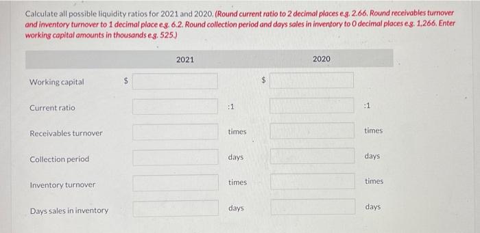 Solved Additional information: Calculate all possible | Chegg.com