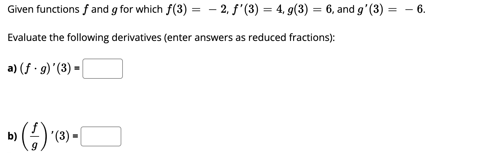 Solved Given functions f ﻿and g ﻿for which | Chegg.com
