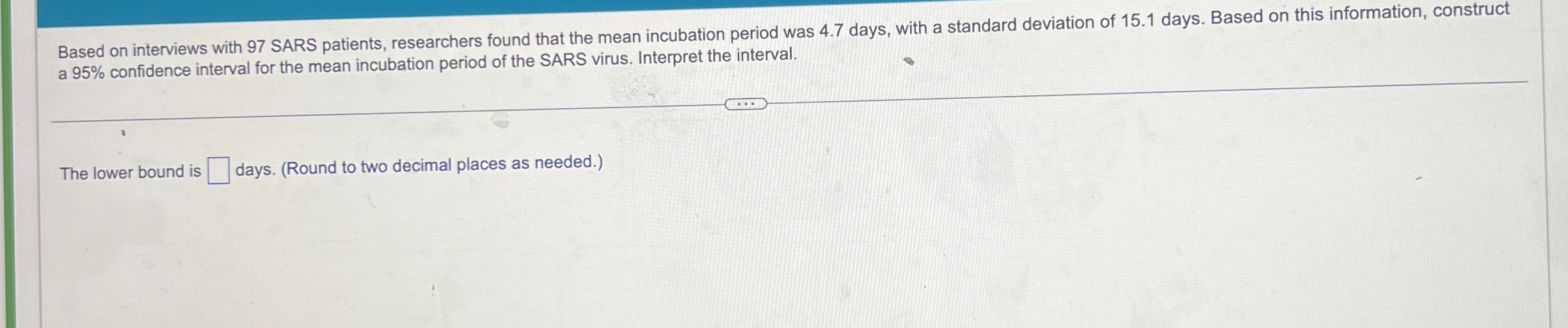 Solved Based on interviews with 97 ﻿SARS patients, | Chegg.com