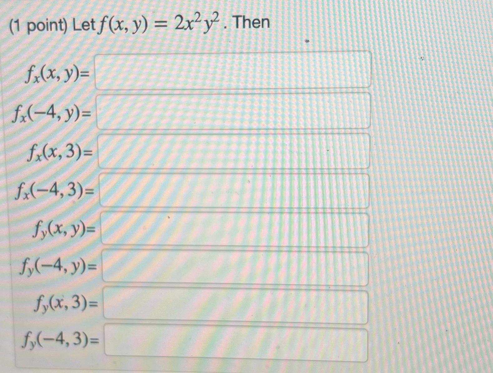 Solved 1 ﻿point ﻿let F X Y 2x2y2