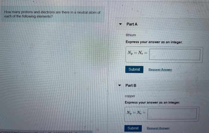Solved How many protons and electrons are there in a neutral | Chegg.com