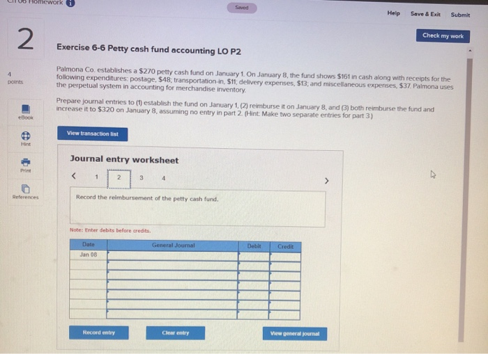 Solved mework * Inco Saved Help Save & Exit Submit Check my | Chegg.com