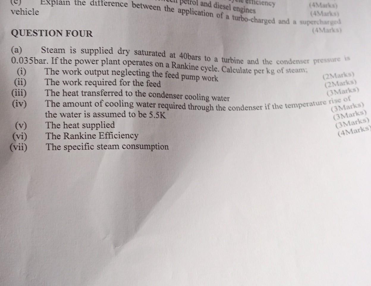 Solved vehicle Explain the difference between the (4Marks) | Chegg.com