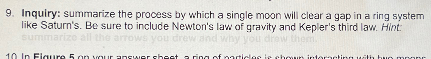 Solved Inquiry: summarize the process by which a single moon | Chegg.com