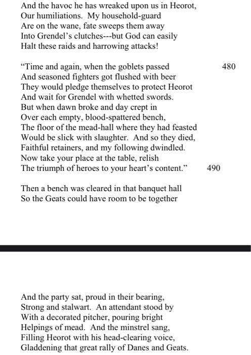 what are the alliterations and kennings in those | Chegg.com