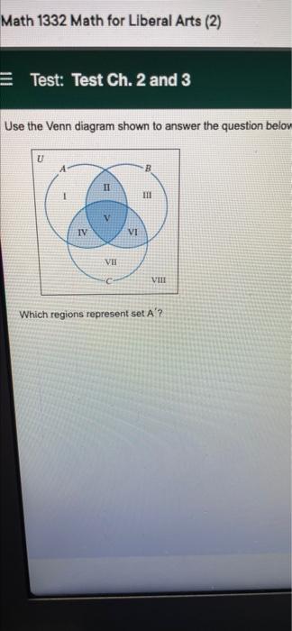 Solved Math 1332 Math for Liberal Arts (2) E Test: Test Ch. | Chegg.com
