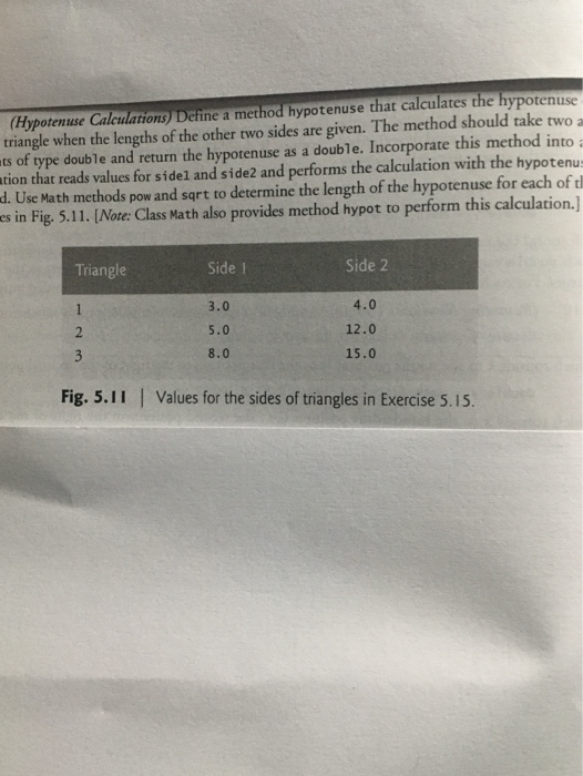 Solved INSTRUCTIONS:1. Math.hypot( ) is NOT be be used to | Chegg.com