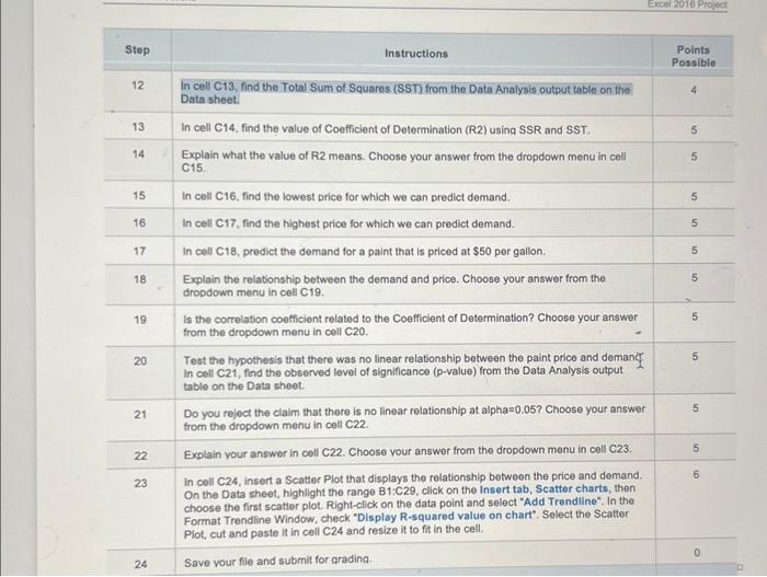 Solved Step Instructions Points Possible 1 Use a cell | Chegg.com