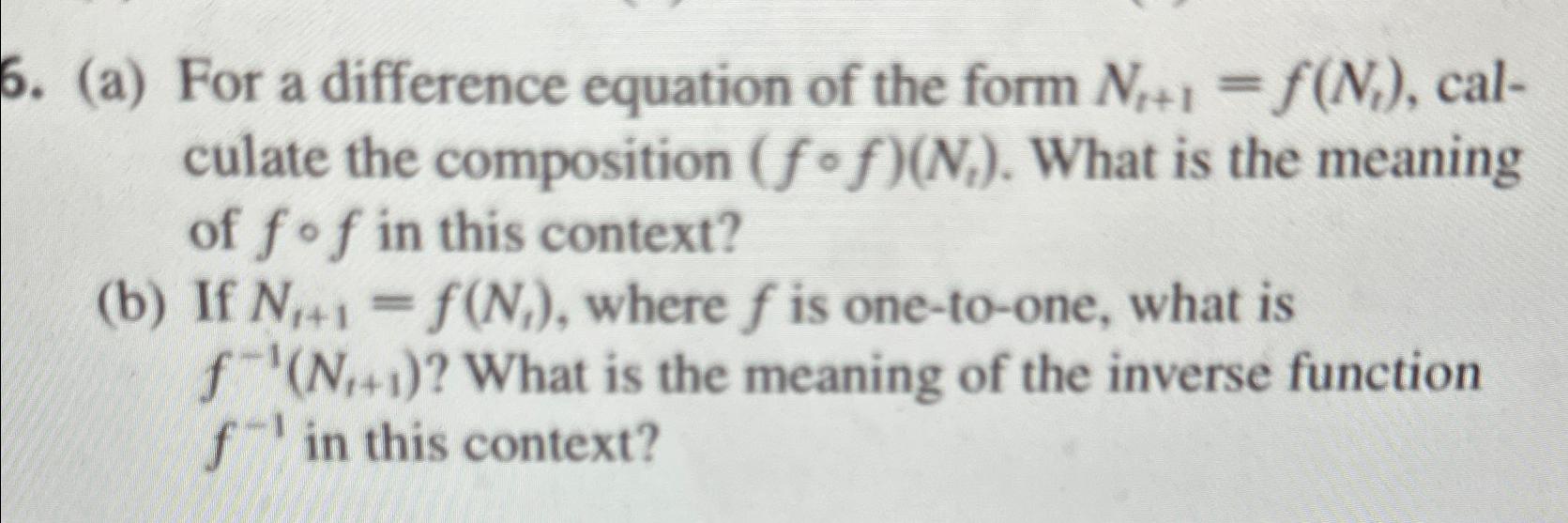 Solved (a) ﻿For a difference equation of the form | Chegg.com
