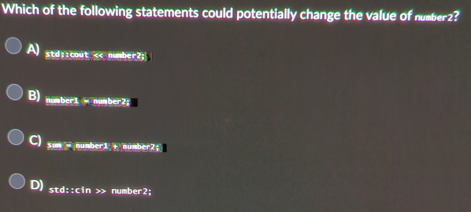 Solved Which of the following statements could potentially | Chegg.com