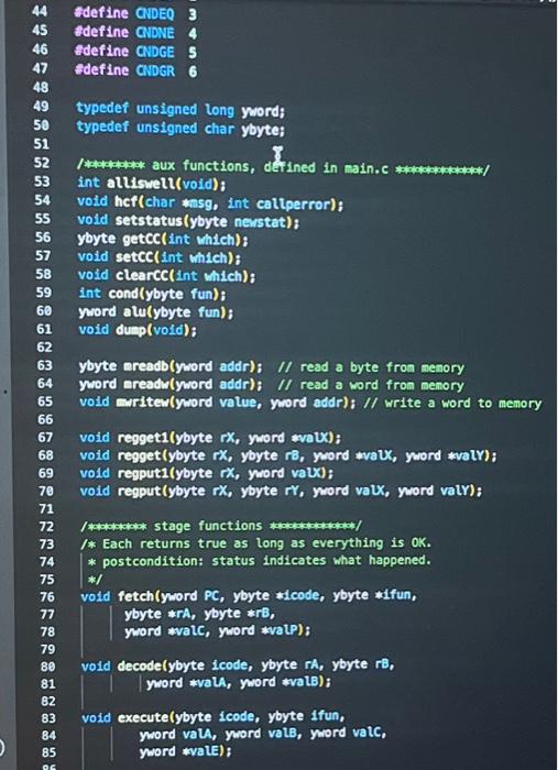 Solved void regget(ybyte rX, ybyte rB, yword *vaLx, yword | Chegg.com
