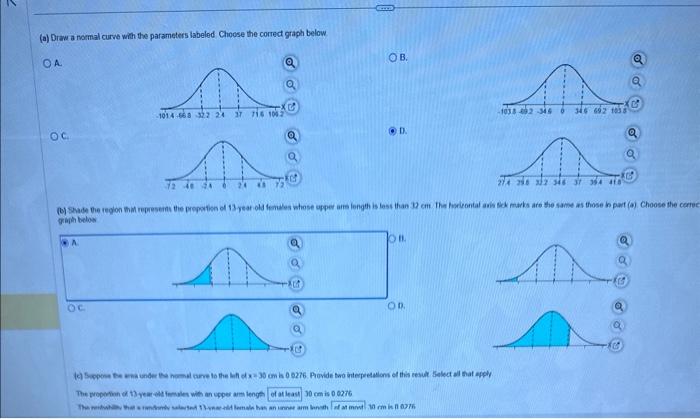 Solved (a) Draw a normal curve with the parameters labeled | Chegg.com