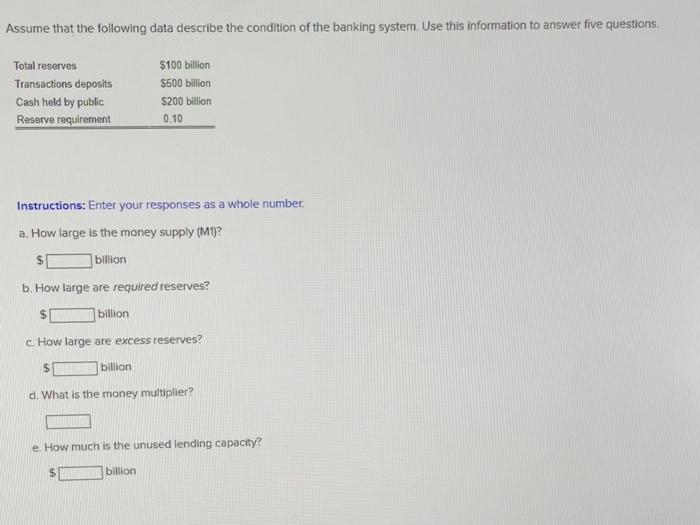Solved Assume that the following data describe the condition | Chegg.com