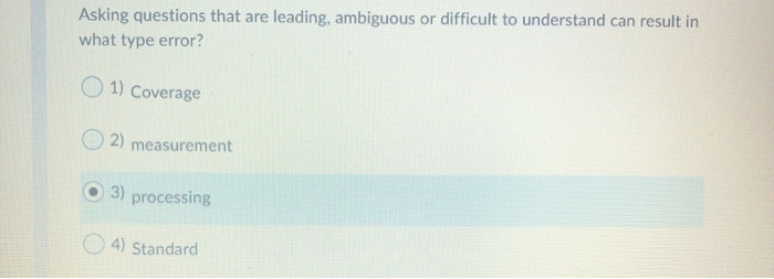 Solved Asking questions that are leading, ambiguous or | Chegg.com