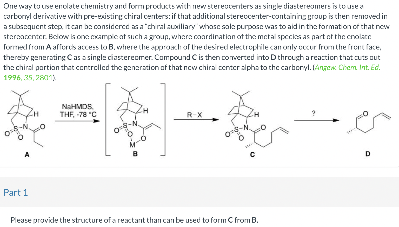 Solved One way to use enolate chemistry and form products | Chegg.com