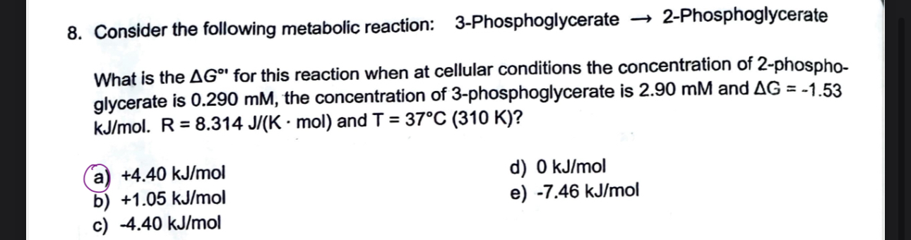 Solved Consider the following metabolic reaction: | Chegg.com