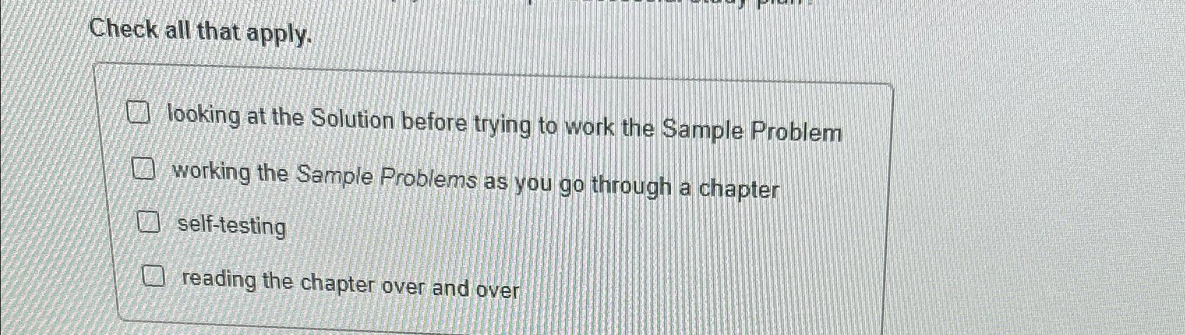 Solved Check all that apply.looking at the Solution before | Chegg.com