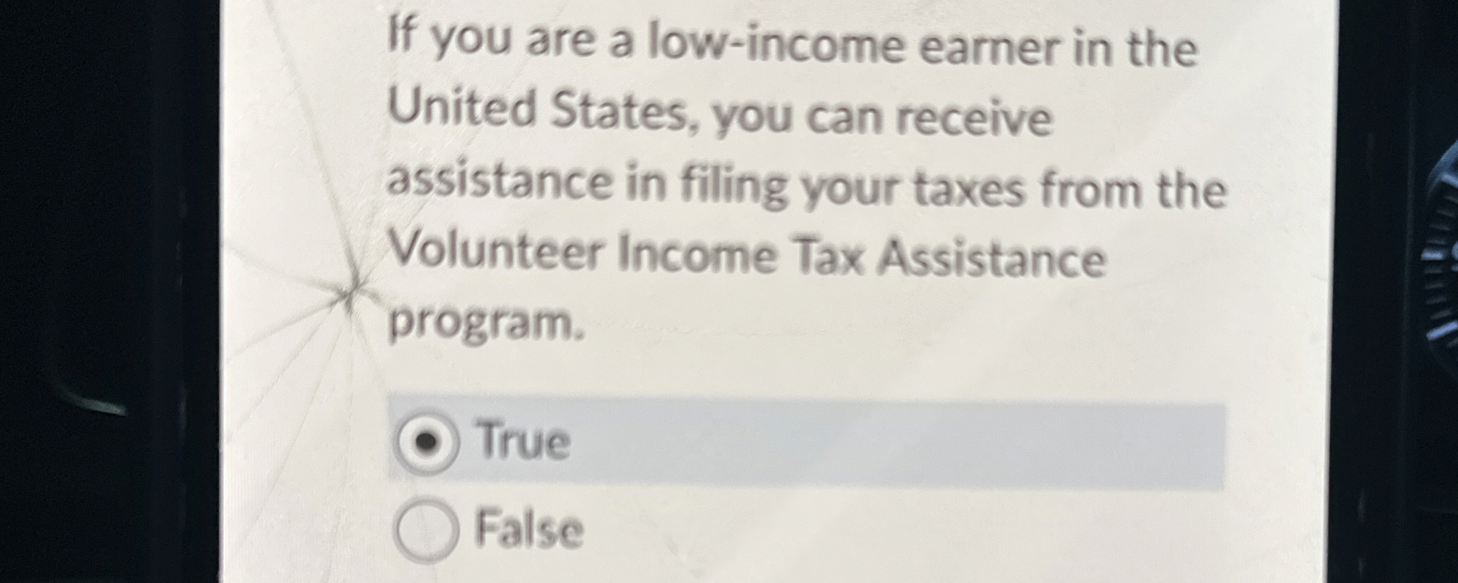 Solved If you are a low-income earner in the United States, | Chegg.com
