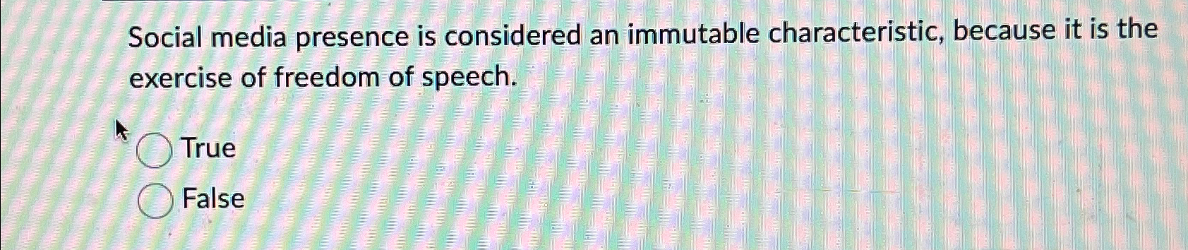 Solved Social media presence is considered an immutable | Chegg.com