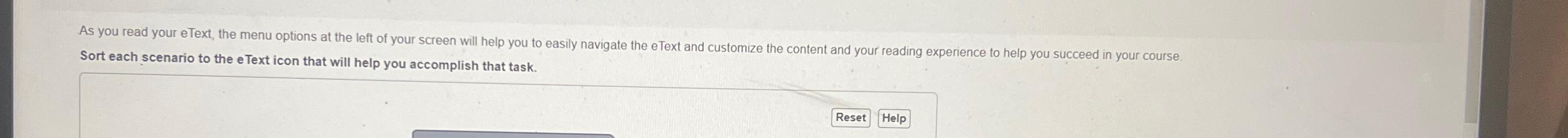 Solved As you read your eText, the menu options at the left | Chegg.com