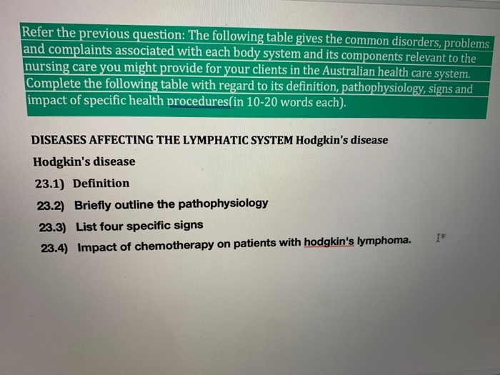 Solved Refer the previous question: The following table | Chegg.com