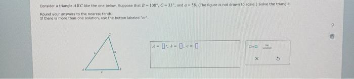Solved Consider a triangle ABC ine the one below. Suppose | Chegg.com